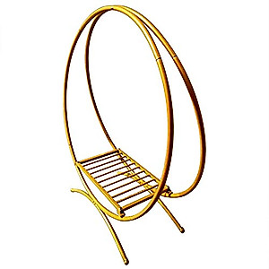 Fichiouy Gold 23.6in Wedding Hoop Cake Stand for Ceremony, Metal Circle Flower Hoop Arch Dessert Cupcake Display Stand Decoration for Wedding/Birthday/Anniversary Party (Gold 60cm(23.6in))