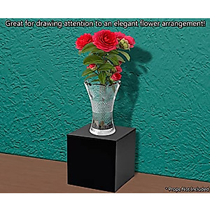 Marketing Holders Lucite Glossy Black Box 5 Sided Cube Pedestal 5 Inch Throne Platform Art Collectible Display Stand Riser Models Memorabilia Trophies Business TradeShows Expos