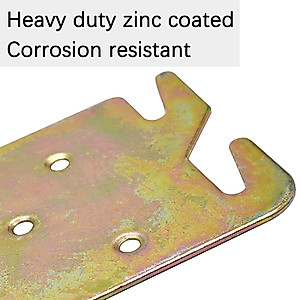 BokWin 4PCS Heavy Duty Wood Bed Rail Hook Plates, Universal Bed Claw Hook Plates for Wooden Headboard Footboard Frame Bracket with Mounting Screws