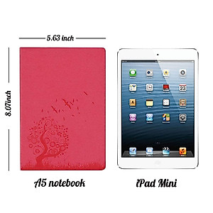 SINOBAND 4 Pieces Journals for Writing, A5 Paperback Colorful Notebooks, PU Leather Soft Cover, Lined Paper, Subject Notebooks for School and Office (Random Color)