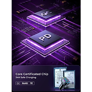 70W 4 Port Super Fast USB C Car Charger Adapter - A Must for Family Travel