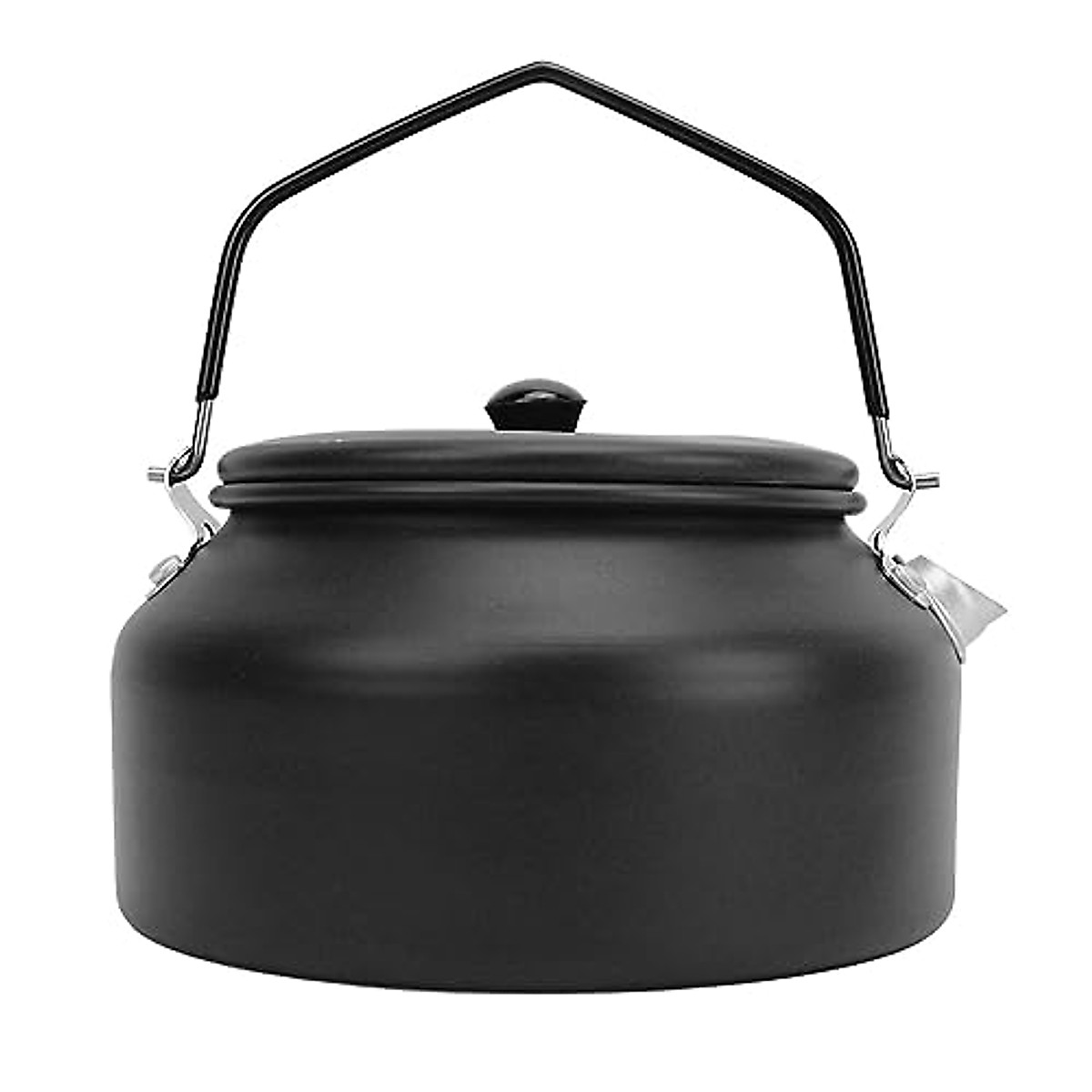 Lightweight and Portable Tea Kettle Ergonomic Handle Exquisite Texture for Home Coffee Shops Camping (Black)