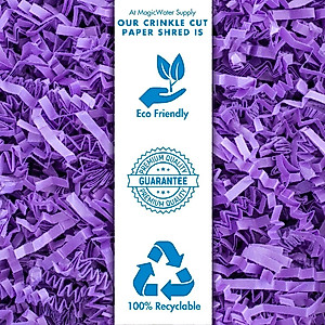 MagicWater Supply Crinkle Cut Paper Shred Filler (2 LB) for Gift Wrapping & Basket Filling - Purple