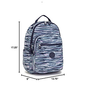 Kipling Seoul Large Printed 15" Laptop Backpack Brush Stripes