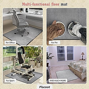 Heavy Duty Office Chair Mat for Carpet and Hardwood Floor Bohemian Desk Chair Mat Rug 36'' x 48'' Jacquard Woven Surface Floor mats for Office Home