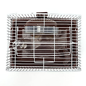 HEEPDD Hamster House Toy, Hamster Cage Breathable Portable Small Animal House with Water Bottle Bowl Running Wheel for Guinea Pigs Rabbits