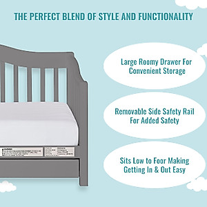 Dream On Me Toddler Day Bed, Steel Grey