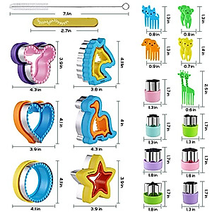 TUNIKO 31PCS Kids Sandwich Cutter and Sealer Set, Uncrustables Sandwich Shape Maker, DIY Cookie&Pie Mold for Kids, Fruit Vegetable Shape Cutters for Boys Girls School Bento Lunch Box,Bread Shape