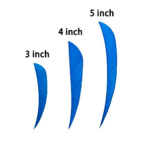ZSHJGJR Archery Arrow Feathers 4Inch 5 Inch Turkey Feathers Fletchings Arrow Feathers Fletches Right Wing for DIY Hunting Arrows 50PCS (5 inch, Right Wing, fluorescent yellow)