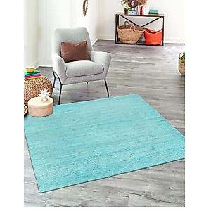 Rugs Beautiful Hand Woven Braided Natural Jute Area Rugs for Bed Room & Living Room Decoration Firozi 4 x 6 Ft. Jute Rug by Rugs Hut