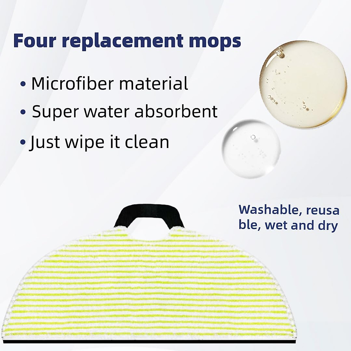 SACLMD RV2610WA AV2610WA Microfiber Vacuum Mop Replacement Pad, Shark Compatible RV2610 WA RV2620WA RV2410WD AV2610WA AI Ultra 2-in-1 Robot Vacuum Cleaner Set, 15-Piece Set, green, SDJ0502