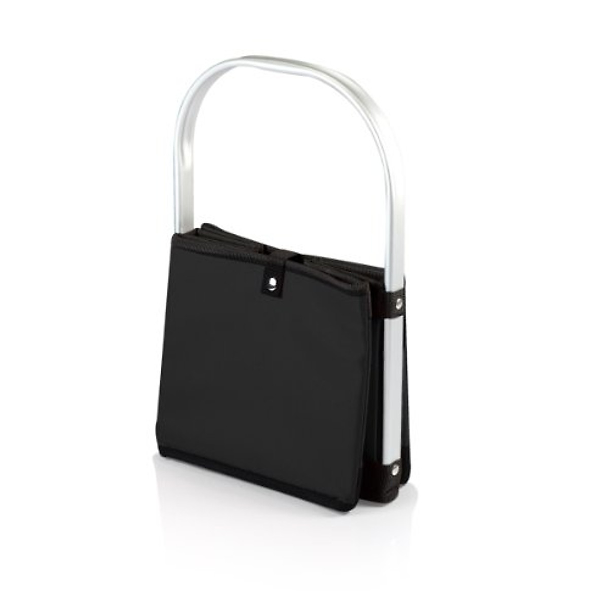 ONIVA - a Picnic Time brand Urban Basket Collapsible Tote, Utility Tote Bag, Folding Reusable Grocery Bag with Handle, (Black)