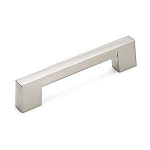 Richelieu Hardware BP86072128195 Wexford Collection 5 1/16-inch (128 mm) Center-to-Center Brushed Nickel Modern Cabinet and Drawer Pull Handle for Kitchen, Bathroom, and Furniture