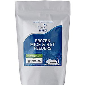MiceDirect Frozen Hopper Mice Feeders Baby Ball Pythons & Red Tail Boas, Sub Adult Milks (25 Count)