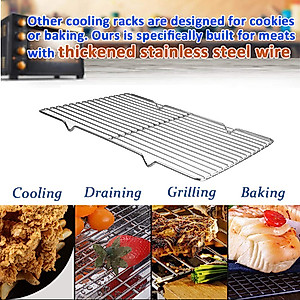 Turbokey Baking Rack 8.25 x 11.4 inch Rectangle Cooling Steaming Grilling Rack with 4 Legs Stainless Steel Rack,Oven & Dishwasher Safe, Perfect To Cool and Bake(8.25"X11.4",29X21cm)