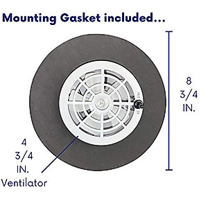 Dual Function Solar Powered Vent/Fan with Back up Battery for Boats, RV’s and Sheds (9 x 9 x 4.75 in.) Dual Function - Solar Vent/Fan with No Noise – Covers up to 500 Cu. Ft. - by Remington Solar