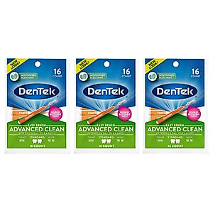 DenTek Easy Brush Interdental Cleaners, Standard, 16 Count, (Pack of 3)