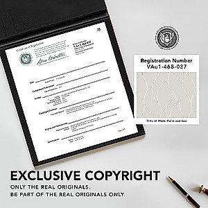 Deconovo Blackout Curtains and Drapes for Living Room, 84 Inch Length, Set of 2 - Room Darkening Curtains with Wave Dots Line Print (52 x 84 Inch, Beige, 2 Panels)