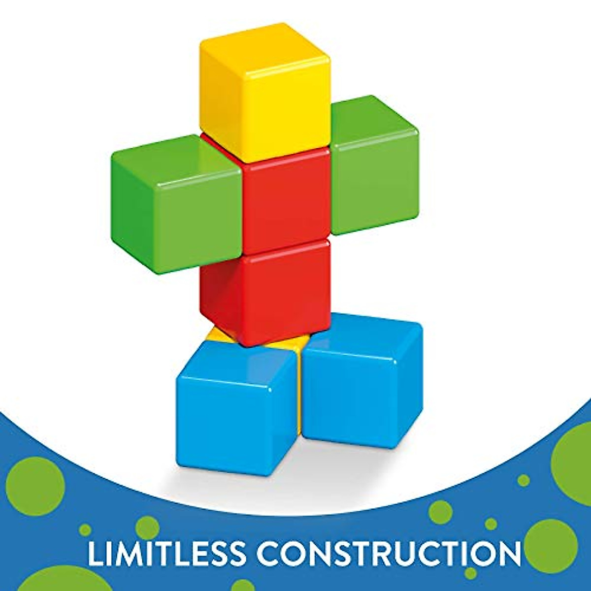 Geomag Premium Swiss-Made MagiCube 8-Piece Magnetic Stacking Cubes Building Set, Toddlers & Kids Ages 1-5, STEM Educational Toy, Creativity, Imagination, Early Learning Fun, Crystal Packaging