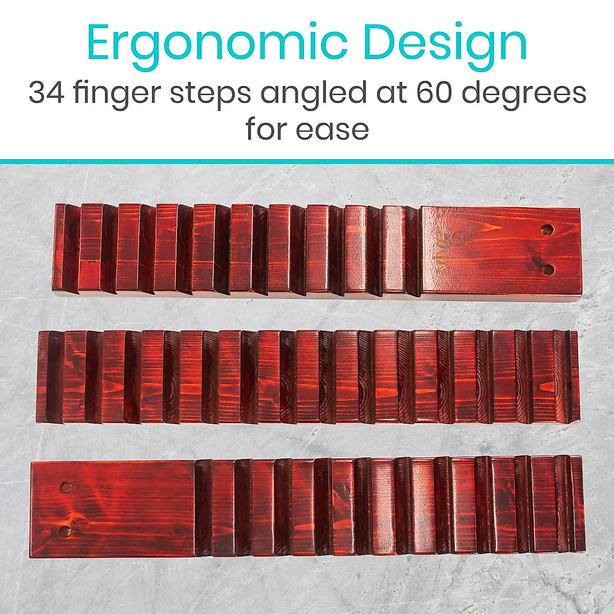 Vive Wooden Finger Ladder for Physical Therapy - Easy Shoulder Rehab Equipment for Pain Relief - Occupational Rehabilitation Exercise for Frozen Shoulder, Chronic Pain, Rotator Cuff Injury, Surgery