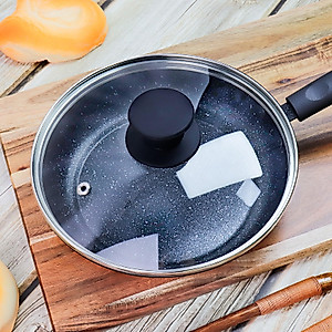 HEVSTIL Universal Lid for Pots, Pans and Skillets,8inch /21cm Clear Glass Pot Lid with Heat Resistant Silicone Handle Glass Replacement Lid for Frying Pan, Frying Pans,Pan Lid, Cast Iron, CrockPot