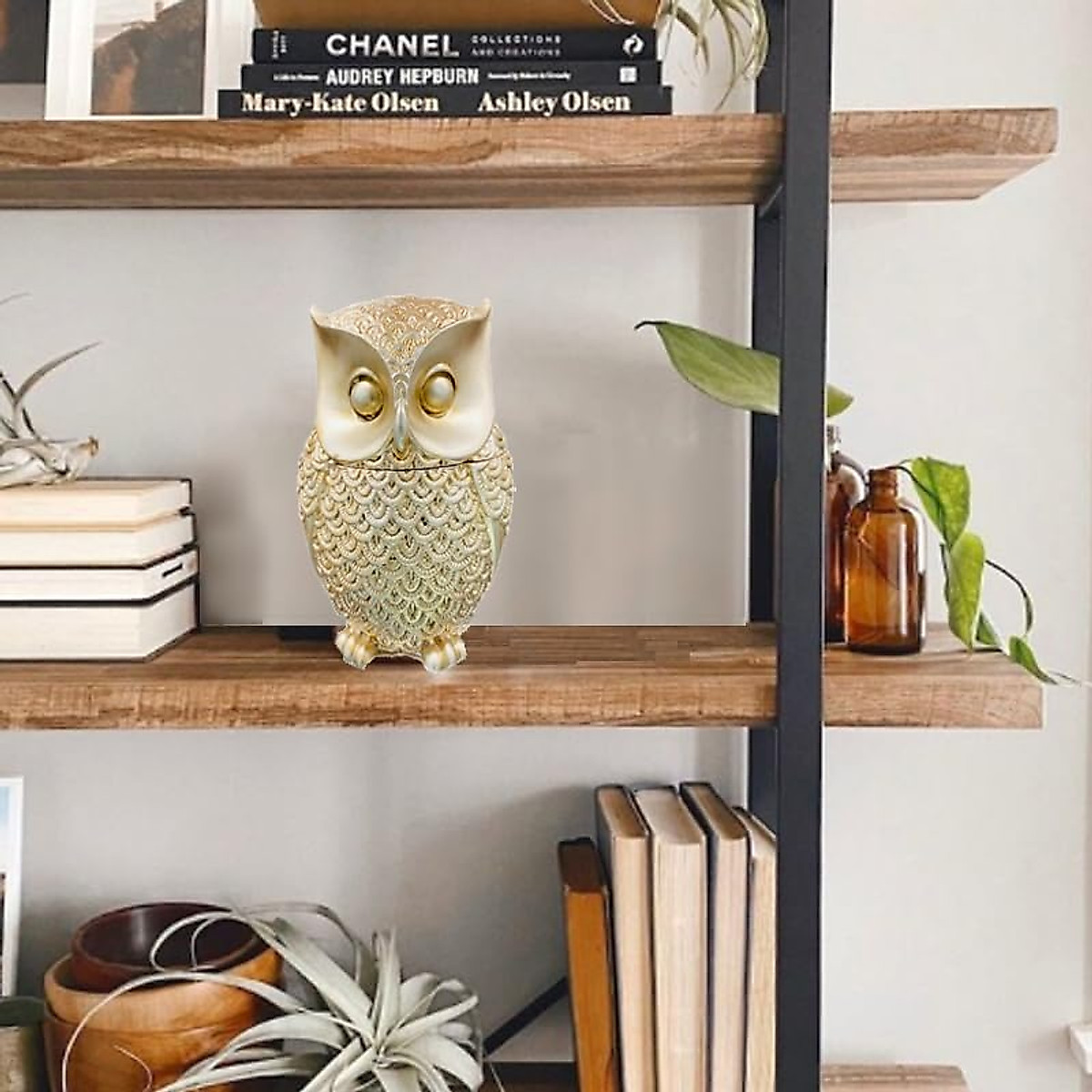 Aobaks Tabletop Fire Pit, Tabletop Fireplace, Gold Owl Shape Table Top Fire Pit Bowl, Personal Fire Pit Indoor Fire Pit for Indoor and Outdoor Use.