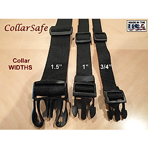 CollarSafe 1.5" Wide Big Dog XXL Designer Replacement Collar Fits Pet Safe 2-Hole Receiver modules 1-3/16" Apart (Fits Invisible Electric Underground Wireless Fence Containment Training bark