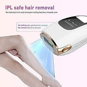 ONE BEAUTY IPL Hair Removal for Women and Men, Ice-Cooling, Ice Painless Laser Hair Removal, FDA Cleared, Permanent Hair Removal Device for Facial Whole Body, 999999 Flashes Hair Remover with 5 Modes