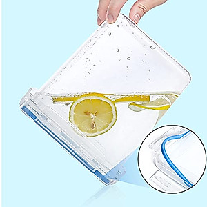 MEKBOK Cereal Storage Container Set, BPA Free Plastic Airtight Food Storage Containers 135.2 oz for Cereal, Snacks and Sugar, 3 Piece Set Cereal Dispensers with 16 Chalkboard Labels, blue