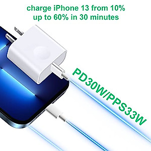 iPhone 14 Charger Block,Galaxy S22/S21,HHMM 30W USB C iPhone Charger Block for iPhone 14/13/13 Pro Max/13 Pro/13 Min, iPhone 12/12 Pro Max, Pixel 6/5/4.