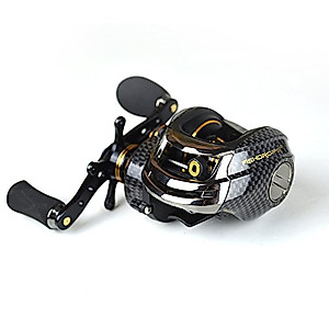 FISHDROPS Baitcasting Reels, 17+1BB Magnetic/Centrifugal Brake Systems Baitcaster Reel, High-Speed Gear Ratio 7.0 Ultra Smooth Low Profile Baitcast Fishing Reel