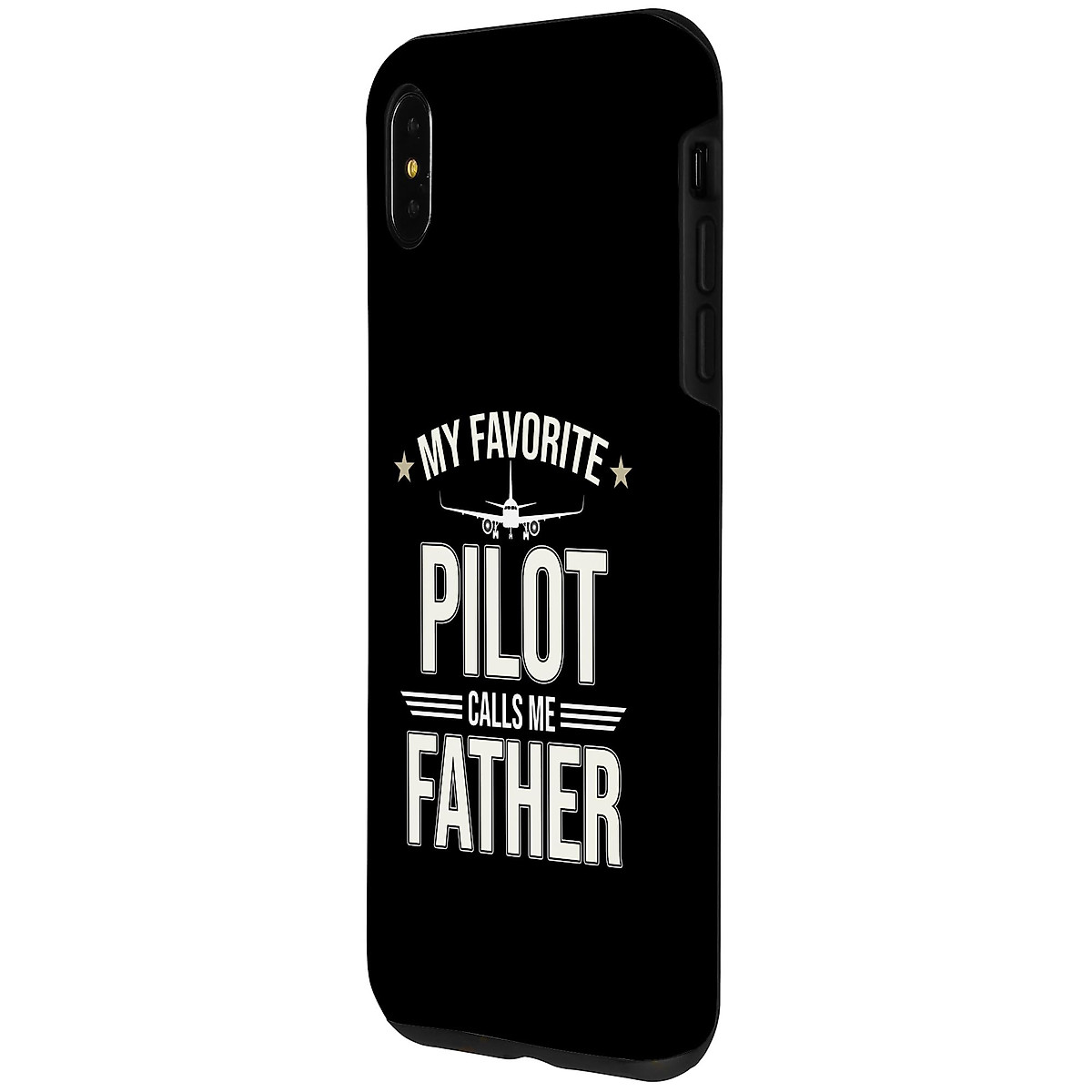 iPhone XS Max Pilot Calls Me Father Airplane Aviation Helicopter Graphic Case