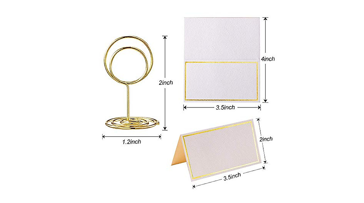 Toncoo 24 Pcs Mini Table Number Holders & Cards