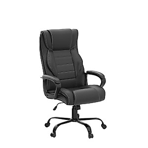 Vinsetto Ergonomic Massage Office Chair, High Back Executive Desk Chair with 6-Point Vibration, Adjustable Height, Swivel Seat and Rocking Function, Black