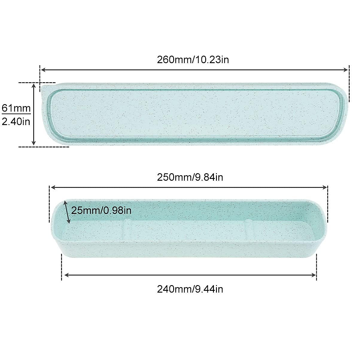 OriGlam 1pcs Portable Flatware Box Travel Tableware Storage Case Box, Utensil Case Flatware Storage Box for Cutlery Kit (Blue)