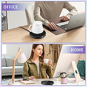 LOMILD Coffee Warmer, Electric Coffee Cup Warmer with Auto Shut Off, 3 Temperature Setting Mug Warmer for Beverage Milk Tea Candle, No Mug