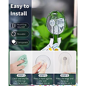 Pawfly 30 Pcs Suction Cups 0.8 & 1.2 & 1.8 Inch Clear Plastic Suction Pads for Home Organization and Decoration Strong Adhesive Sucker Holders for Kitchen Bathroom Window and Glass Door