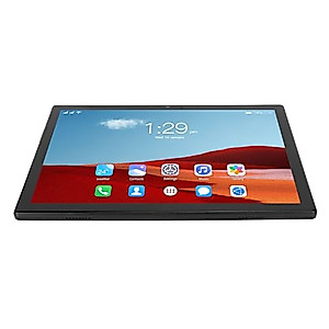 Luqeeg Tablet PC, Octa Core Processor Black 10.1 Inch 2 in 1 Tablet Clear Dual Speakers 8GB RAM 256GB ROM Night Reading Mode with Keyboard for Travel (US Plug)