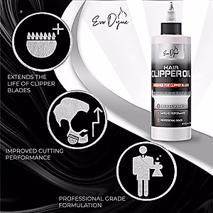Hair Clipper Oil (8-oz Per Bottle), Made in USA, Clipper Oil for Electric Clippers | Prevents Rust & Extends the life of Clipper & Blades by Evo Dyne (1-Pack)