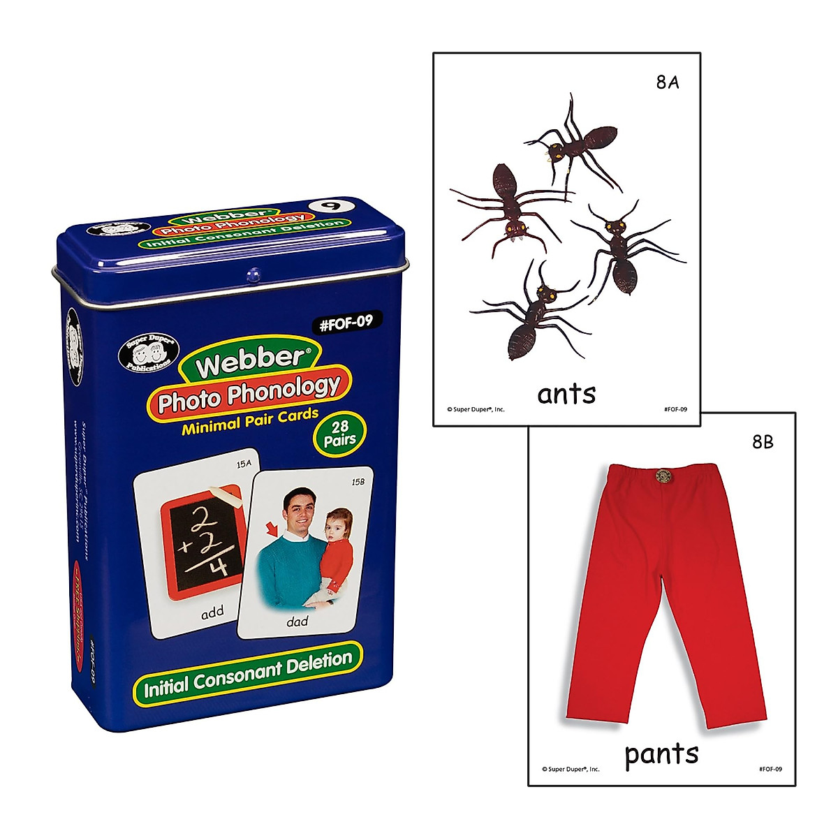 Super Duper Publications | Webber® Photo Phonology Initial Consonant Deletion Minimal Pair Card Deck | Educational Learning Resource for Children