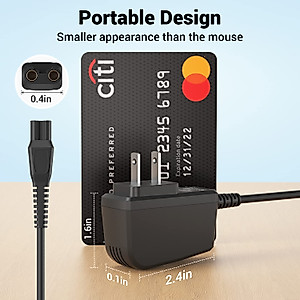 Replacement for Philips Norelco Charger Cord Fit HQ8505 7000 5000 3000 Series 3500 mg5750 mg7750 S1560 Electric Shaver Razor, Aquatec, Arcitec, Multigroom Beard Trimmer & More 15V Power Cord Adapter
