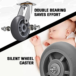 Panel Cart, Heavy Duty Flatbed Cart with Handlebar and 5In Caster 2000LBS Weight Capacity Lumber Drywall Mattress Cart Transport Heavy Loads with Ease and Efficiency 2PCS Straps for Platform Truck