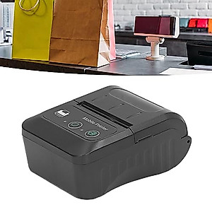 Gearwell Mobile Thermal Receipt Printer B luetooth APP Editable 58mm Thermal Printer Mobile Ticket Printer for Android W indows No Square iOS and Mac