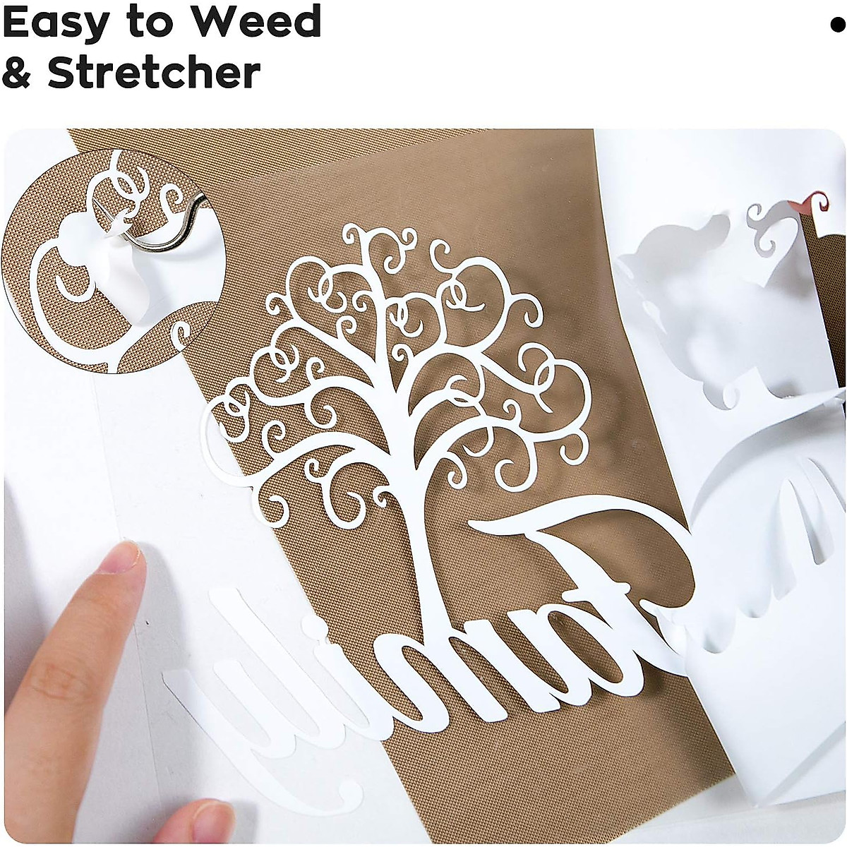 Dysania White HTV Heat Transfer Vinyl Bundle- 10 Pack 12"x12"Sheets HTV Vinyl, Pu Iron on Vinyl for T-Shirt,Easy to Cut & Weed for Heat Vinyl Design