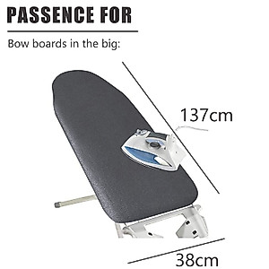 Ironing Board Cover,Extra Thick Heavy Duty Ironing Board Cover and Pad,Iron Board Cover,Ironing Board Covers,Iron Cover Replacement Ironing Board Cover Durable Foam 3 Layers,Easy-Fit,100% Cotton,Gray