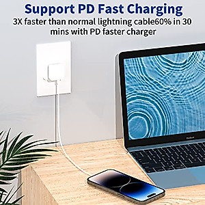 [Apple MFi Certified] Short USB C to Lightning Cable (8Inch), 2Pack iPhone Charger Fast Charging Cable Power Delivery Data Syncing Cord for Apple iPhone 14/13/12/11Pro/XS/XR/8/7/iPad/Airpods/PowerBank