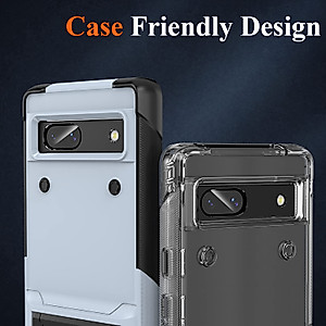 YWXTW Designed for Google Pixel 7a Camera Lens Protector, [4TH Gen Upgrade] Case Friendly Easy Installation Ultra Thin Metal Tempered Glass Back Camera Screen Protector Lens Cover