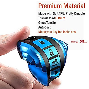 COMPONALL for Nissan Key Fob Cover, Key Fob Case for Nissan Altima Sentra Maxima Rogue Armada Pathfinder Infiniti Premium Soft TPU Full Cover Protection Smart Remote Keyless(for 4 Button only),Silver