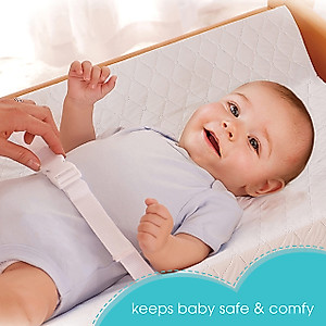 Summer Contoured Changing Pad – Includes Waterproof Changing Liner and Safety Fastening Strap with Quick-Release Buckle