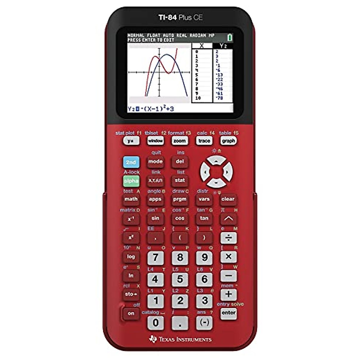 Texas Instruments TI-84 Plus CE Radical Red Graphing Calculator